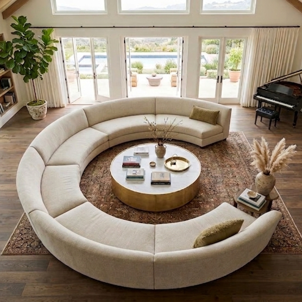 Shop Curved Sofas | Bespoke Circular & Rounded Sectionals
